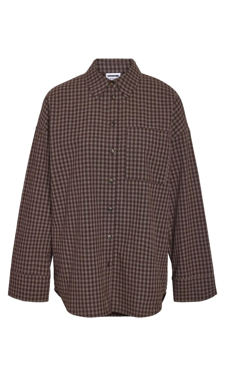 Noisy May Skjorte - Hailey Zoe -Chocolate Brown / Birch | Rask levering ...