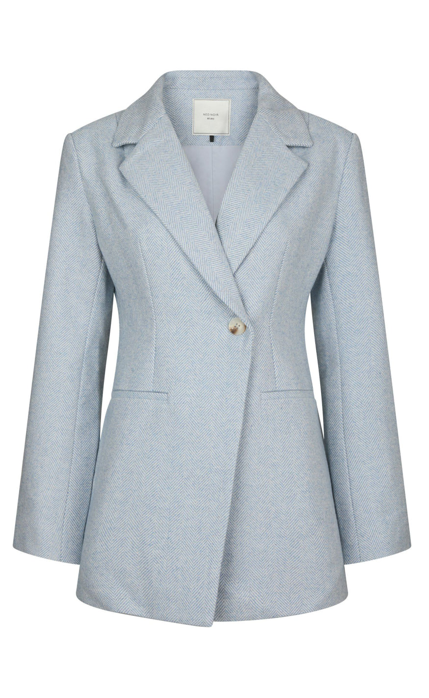 Neo Noir Blazer - Bowie Herringbone - Light Blue | Rask levering ...