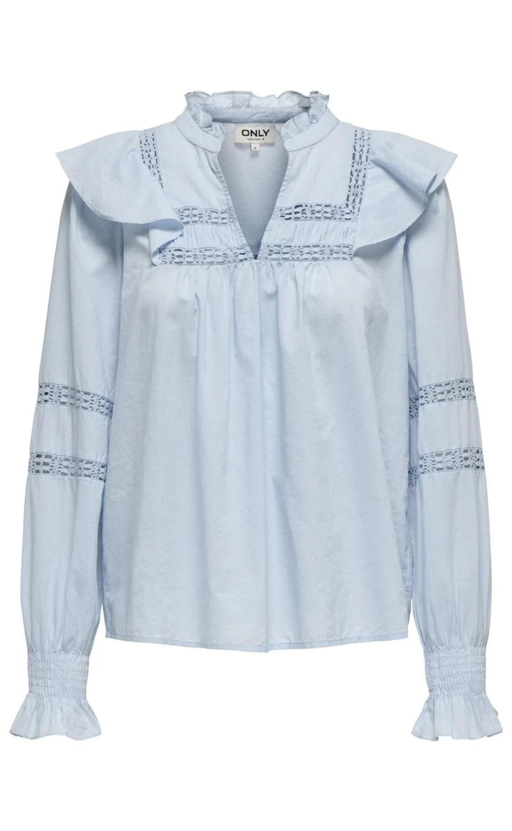 ONLY Bluse - Julia - Cashmere Blue | Rask levering | Fashionbystrand