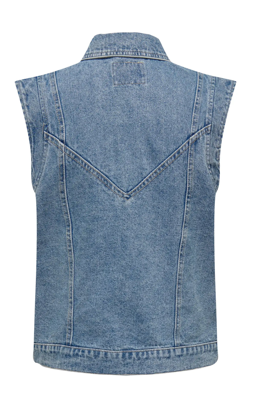 ONLY Vest - Kennedy - Medium Blue Denim | Rask levering | Fashionbystrand