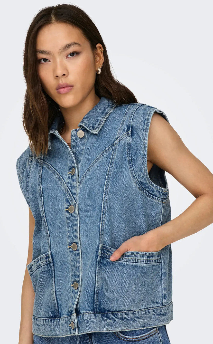 ONLY Vest - Kennedy - Medium Blue Denim | Rask levering | Fashionbystrand