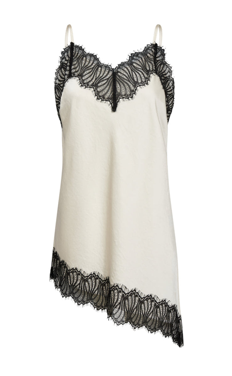 Freequent Topp - Dova - Moonbeam w. Black | Rask levering | Fashionbystrand